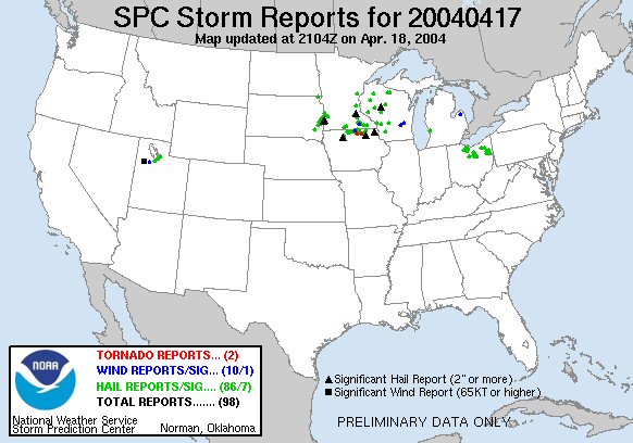 April 17, 2004 - Chase Log